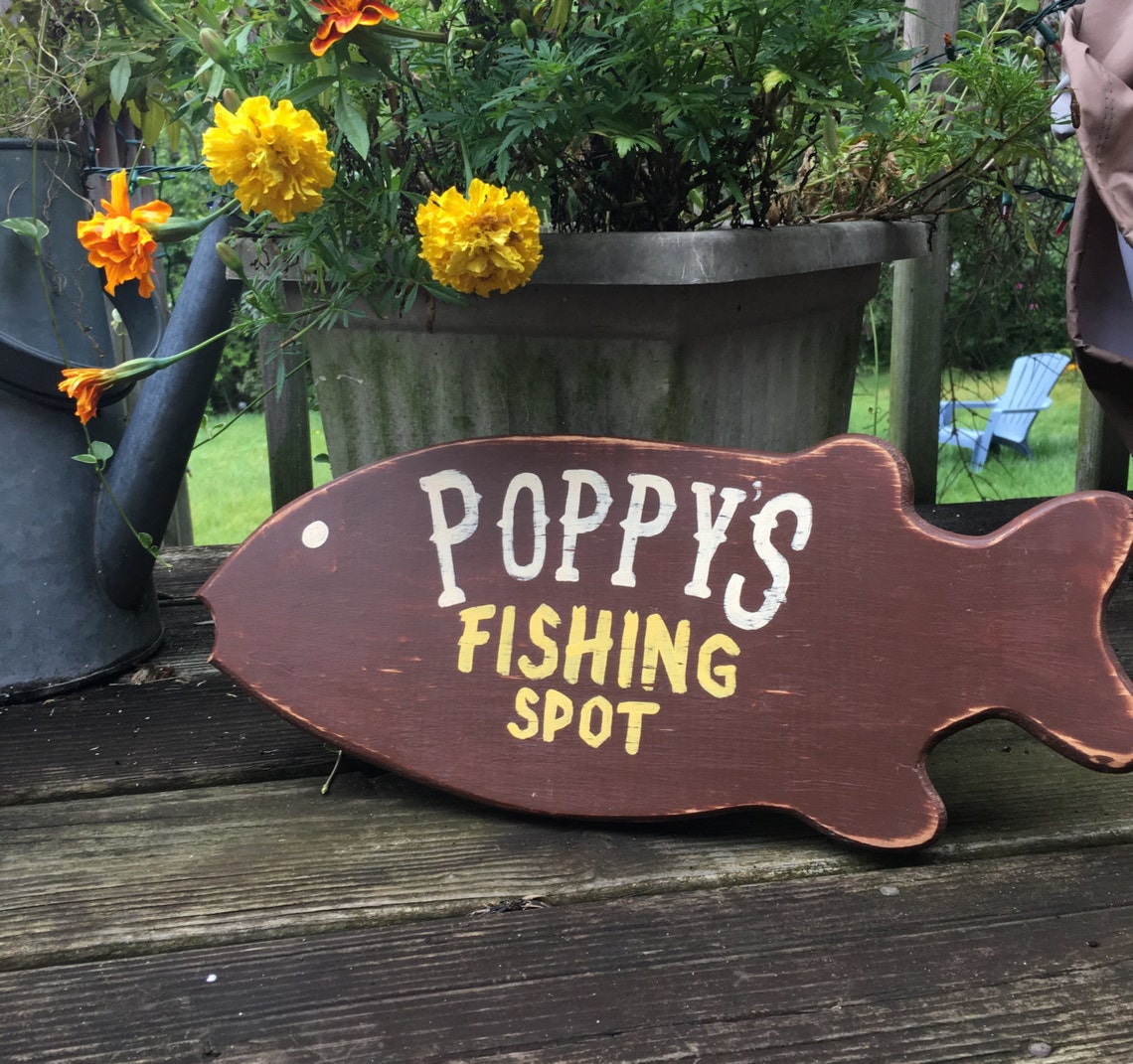 Fish Sign Personalized/custom Made Sign/rustic Sign/wooden Fish Sign ...