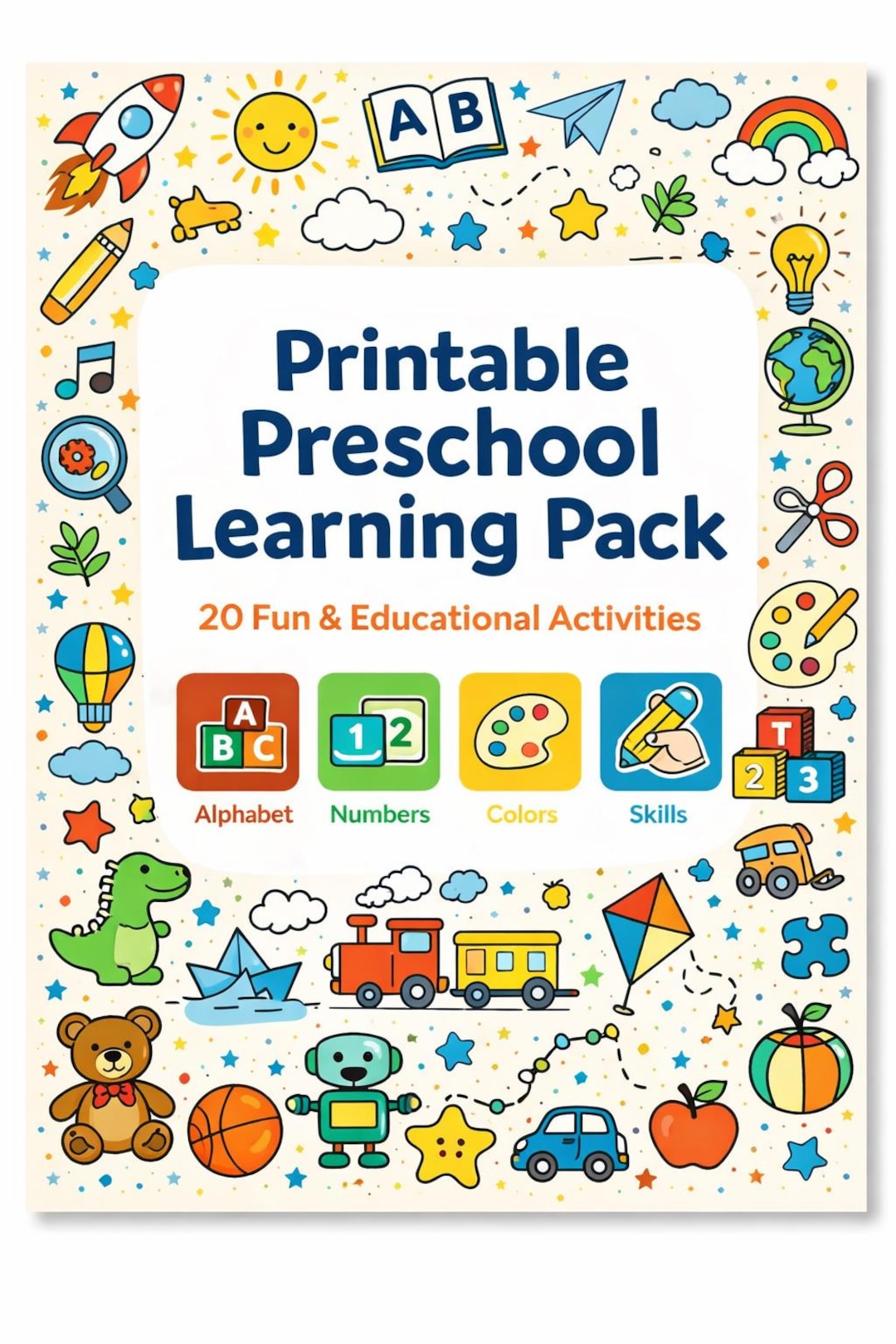 Preschool Learning Pack, Alphabet Tracing, Numbers Practice, Colors ...