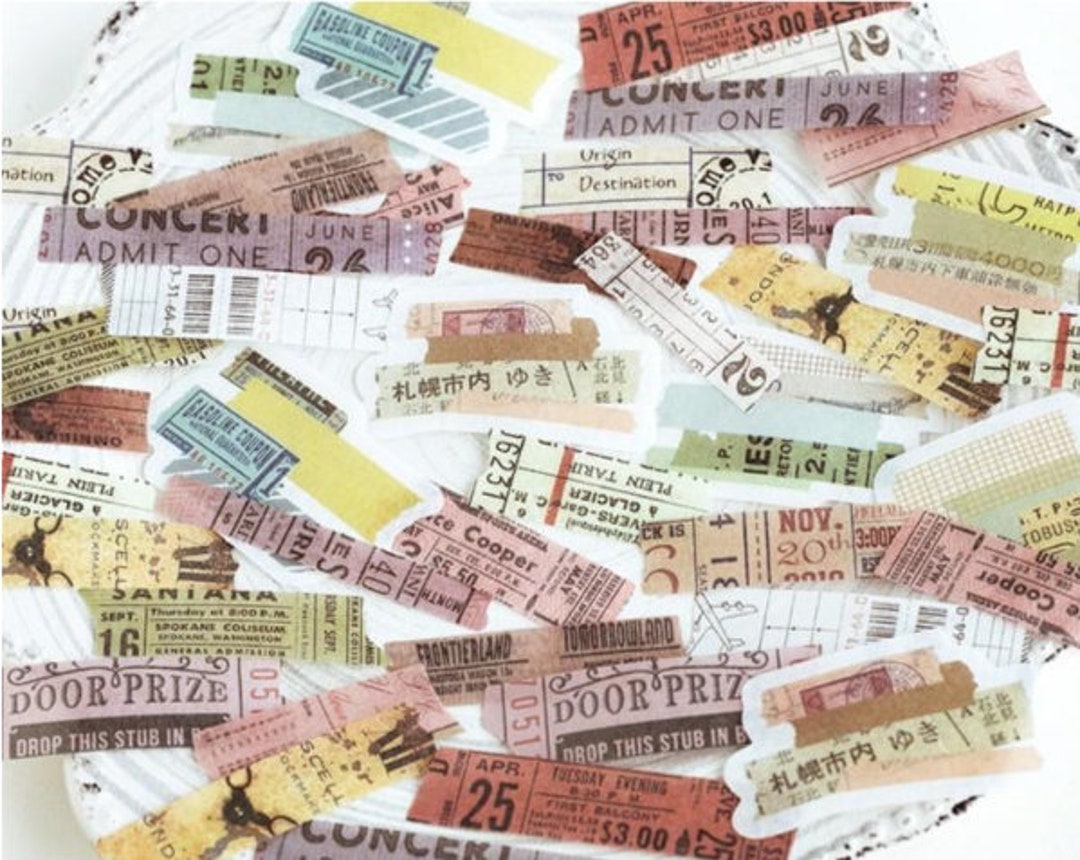 Diary Scrapbook Sticker Label Seal Pack Index Vintage - Etsy