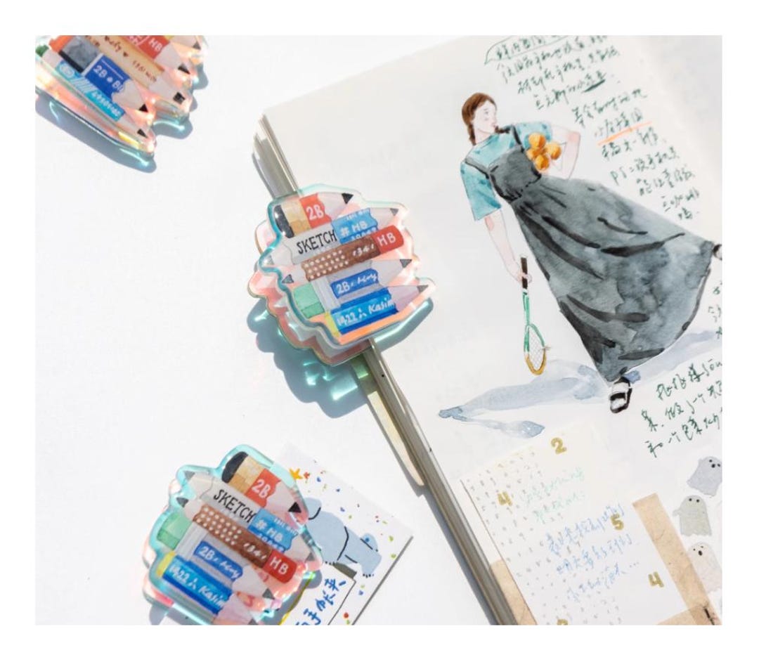 Diary Scrapbook Paperclip Painting Pens A - Etsy