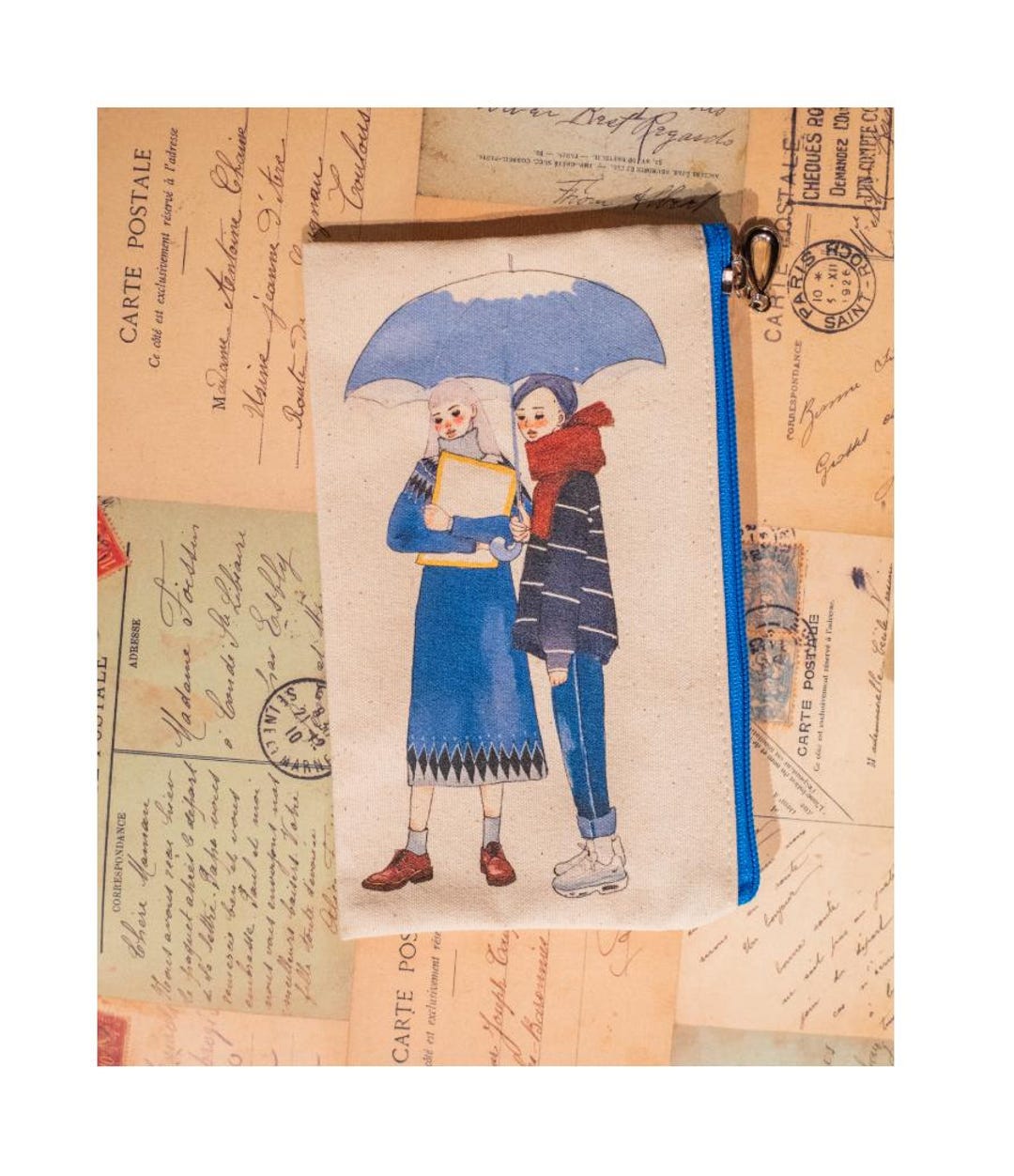 Diary Scrapbook La Dolce Vita Snow Singing Canvas Pencil Bag - Etsy