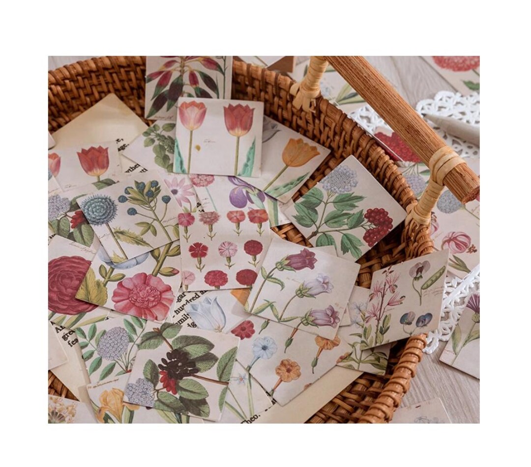 Diary Scrapbook Sticker Label Seal Pack Secret of Plant (46 Stickers ...