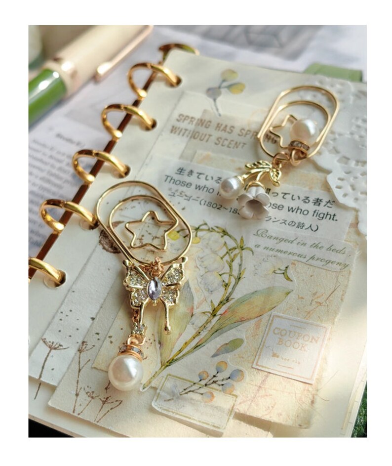 Diary Scrapbook Book Paperclip Bookmark Butterfly - Etsy