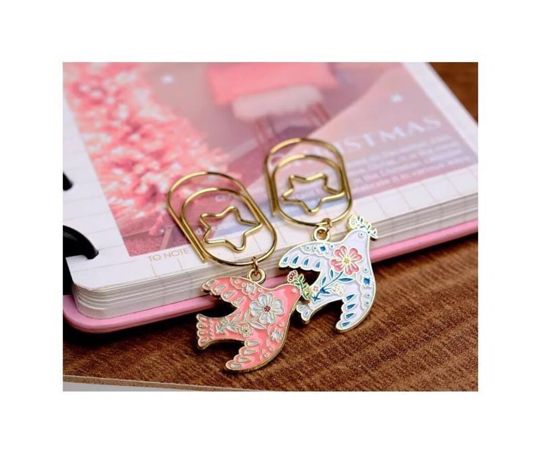 Diary Scrapbook Book Paperclip Bookmark Retro Swallow (set of 2) - Etsy