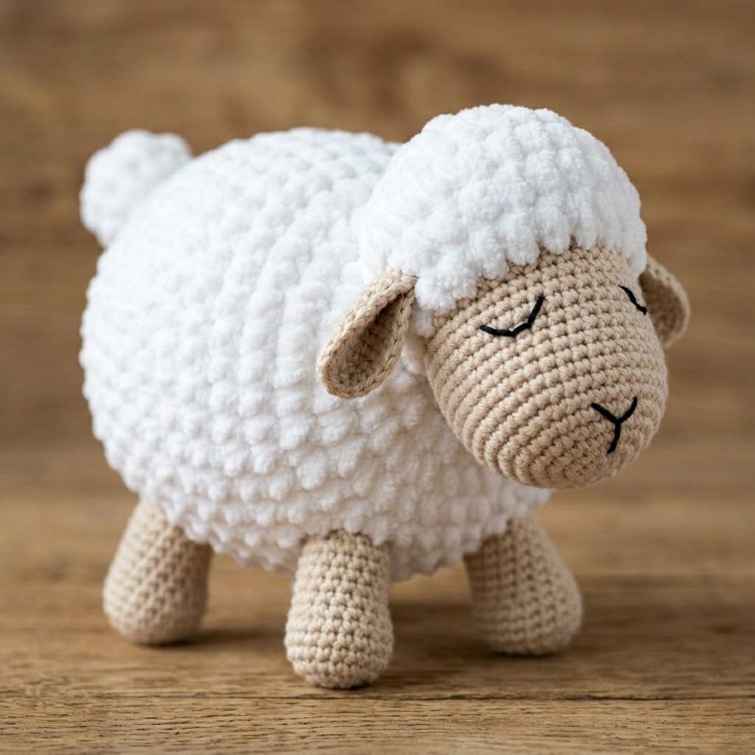 Sleeping Sheep Crochet Pattern PDF, Amigurumi Lamb Toy, Beginner Farm ...