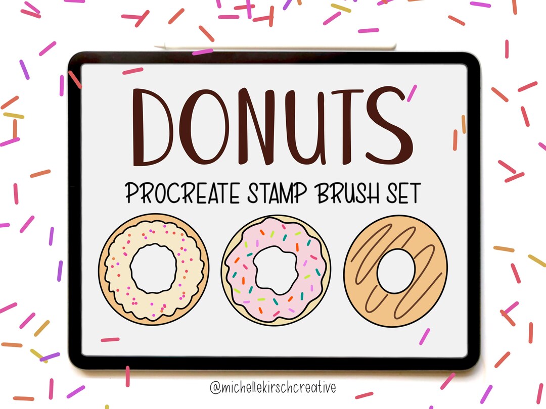 Procreate Brush + Stamp Set of 30 | Build Your Own Donuts + Icing ...