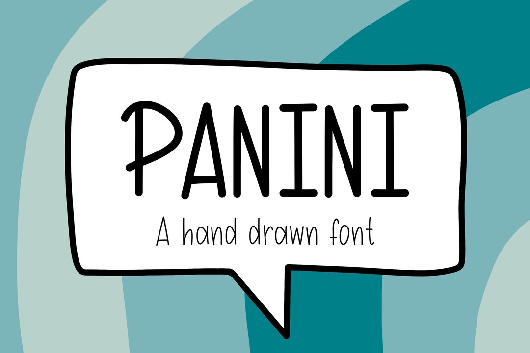 Panini Handwriting Font: Fun Doodle Sans Serif Typeface (instant ...