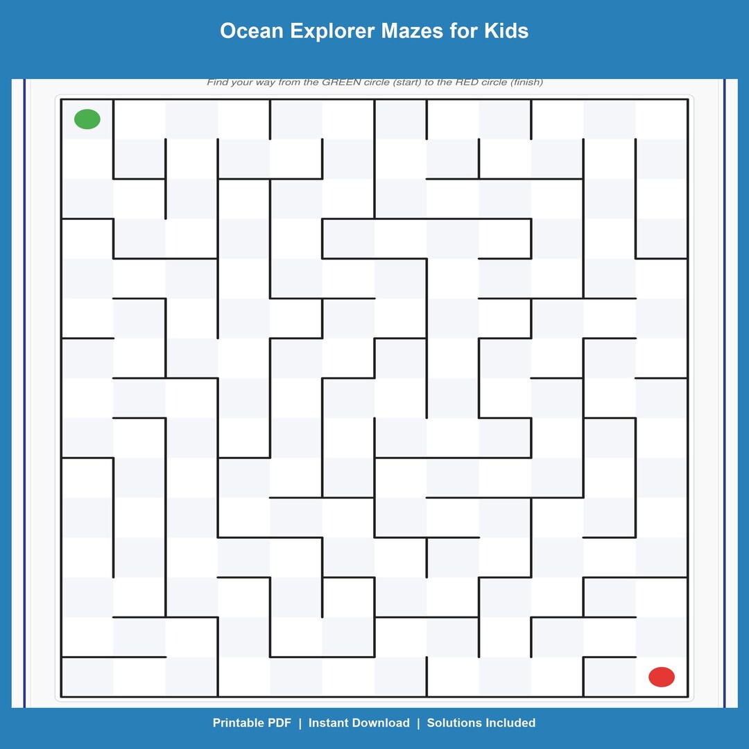 Ocean Explorer Mazes for Kids - Etsy