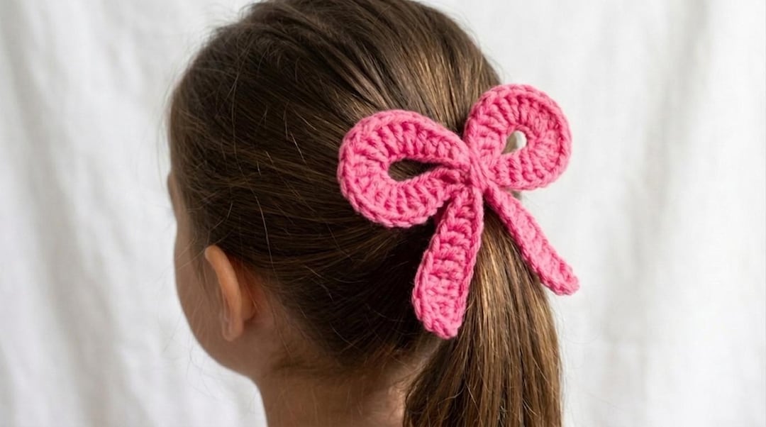 Crochet Bow Pattern PDF | Mini Bow Tutorial, Hair Clip, Ornament ...
