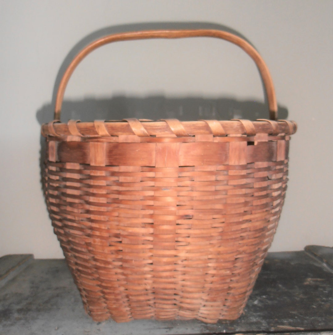 Antique Early Primitive Splint Basket - Etsy