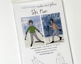 Appliqué Quilt Pattern Ski Fun PDF | Etsy