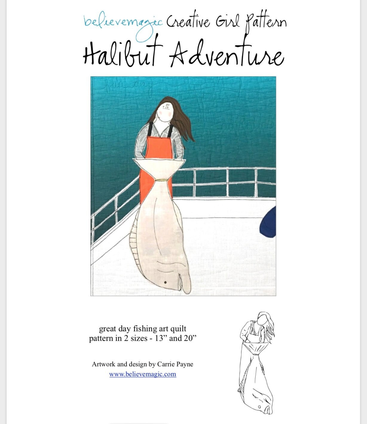 Appliqué Quilt Pattern Halibut Adventure PDF - Etsy