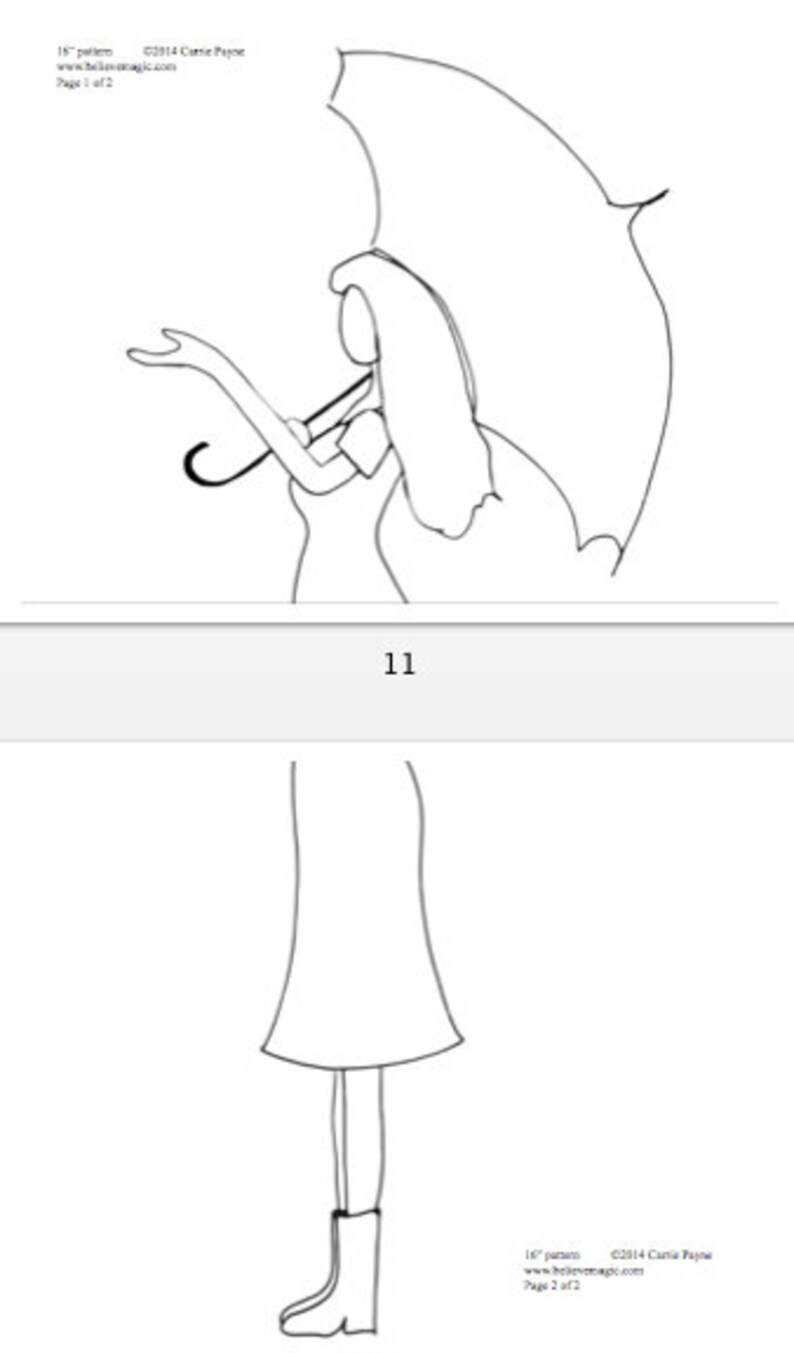 Appliqué Quilt Pattern - Umbrella Girls 1 Pattern - PDF - Etsy