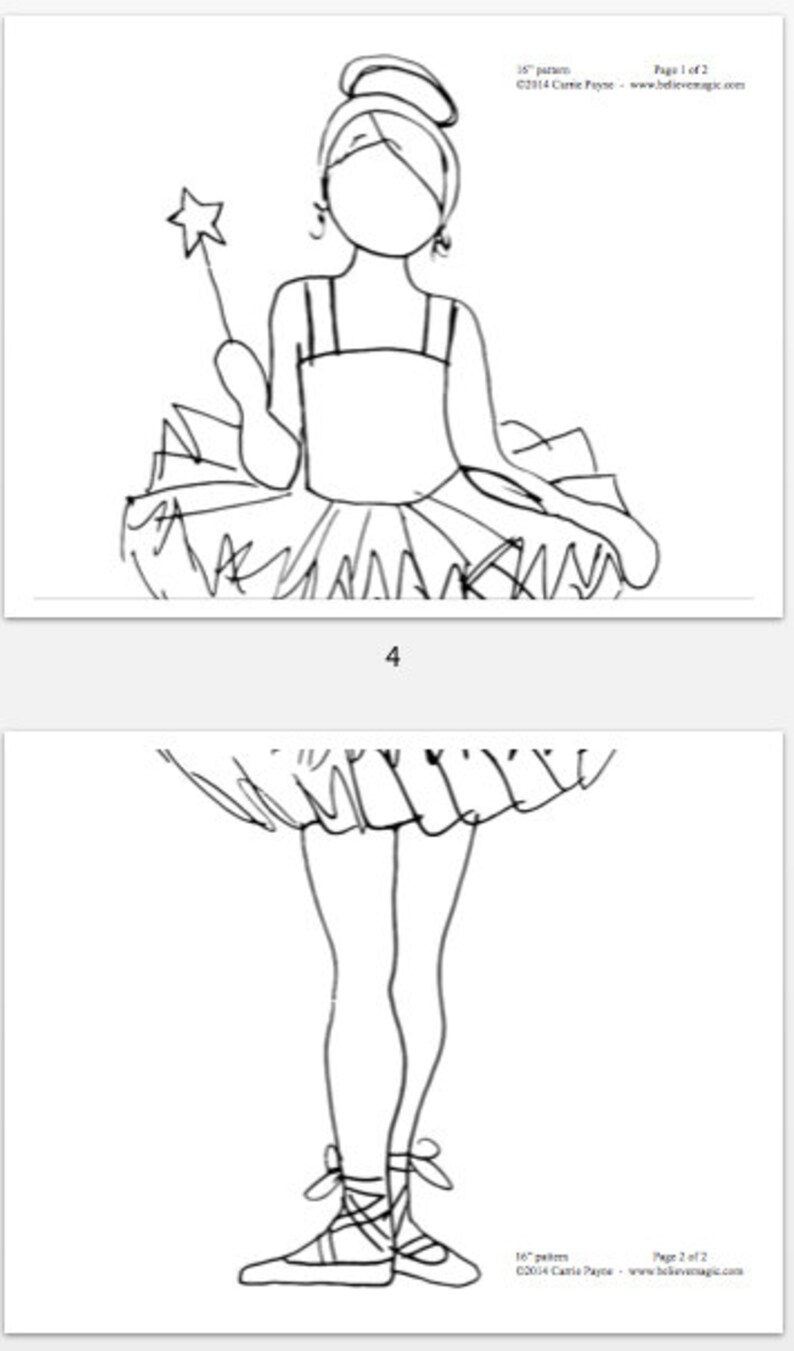 Ballerina Girl Patterns PDF - Etsy