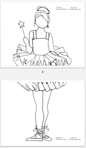 Ballerina Girl Patterns PDF - Etsy