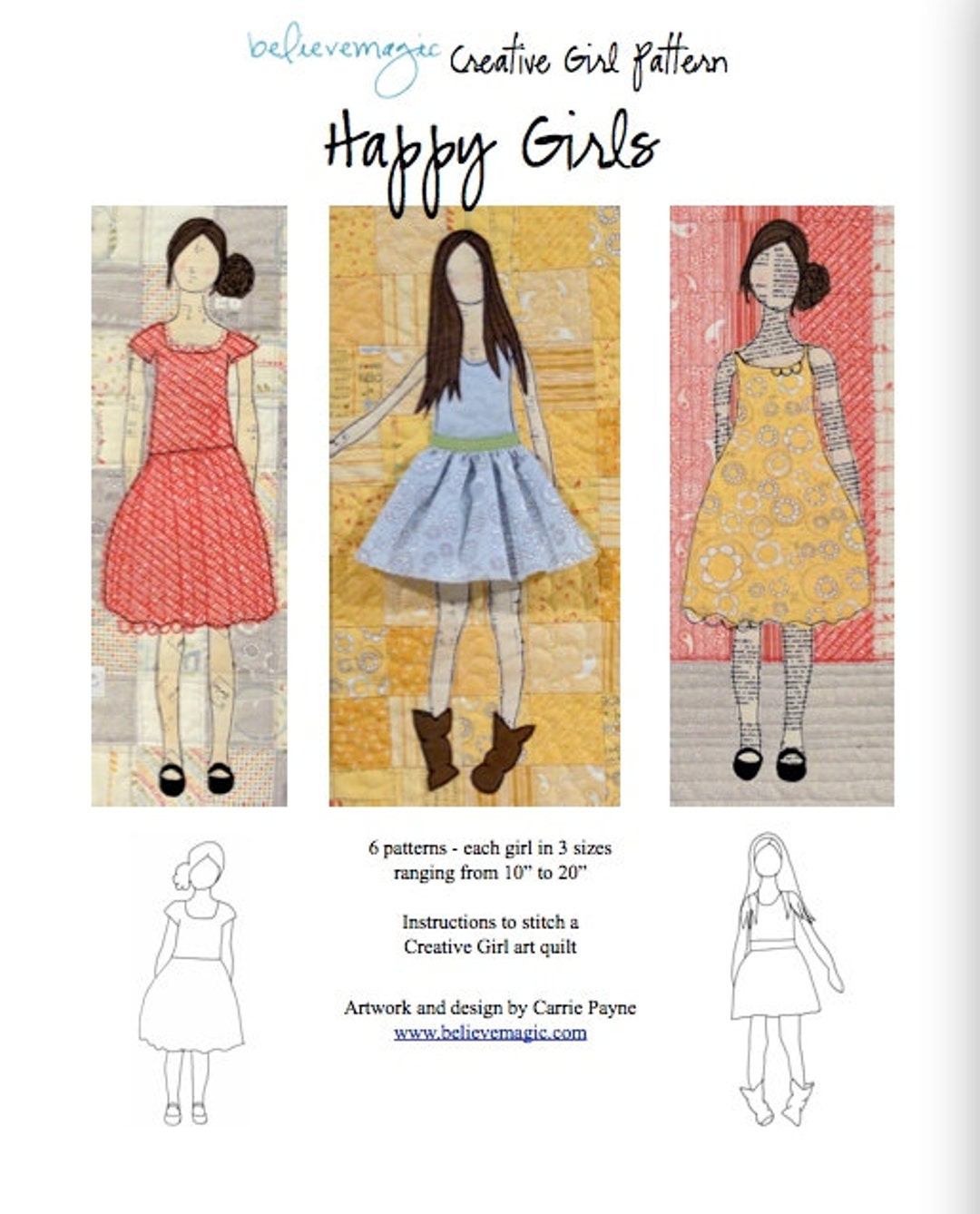 Happy Girls Pattern PDF - Etsy