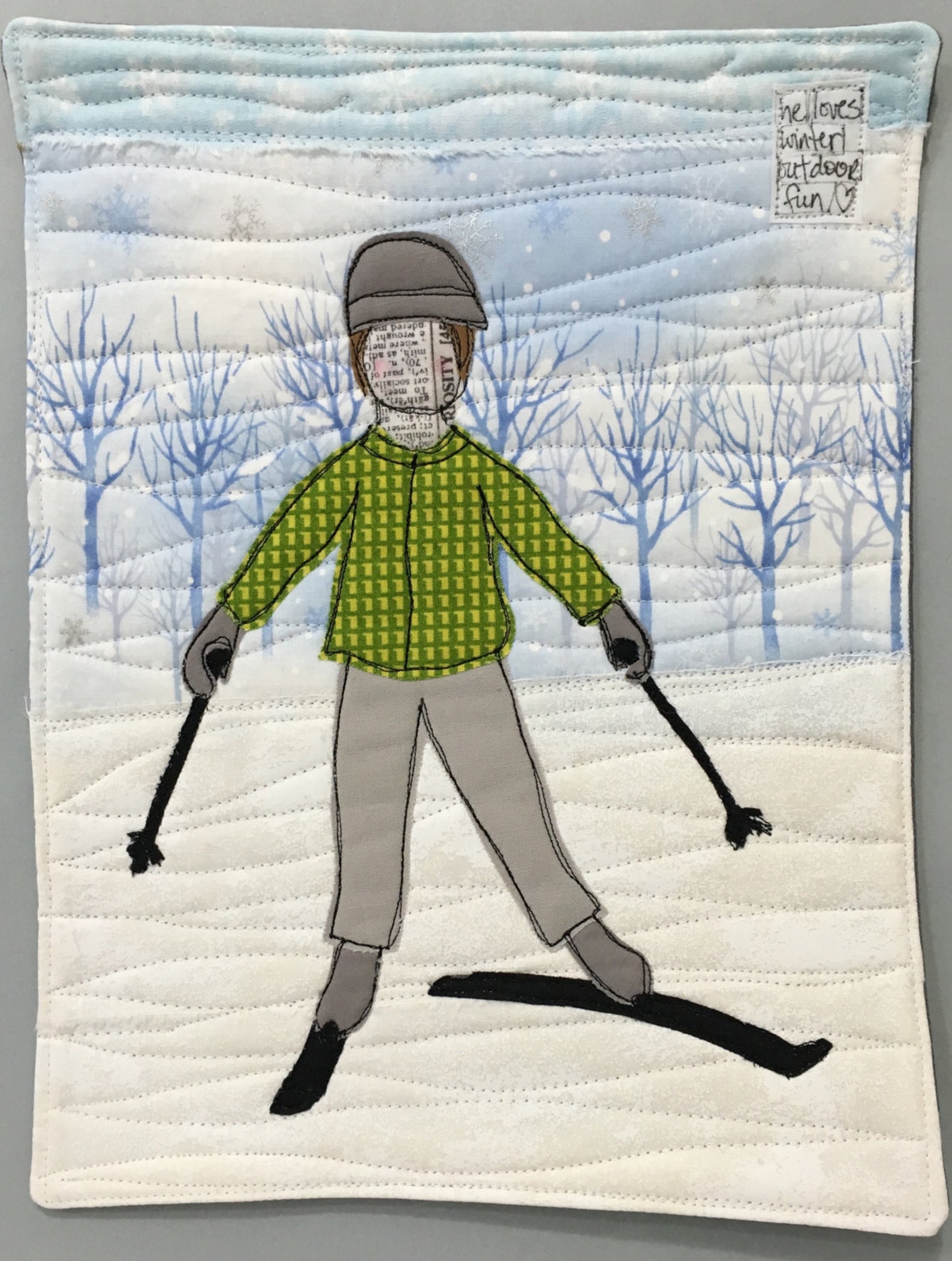 Appliqué Quilt Pattern Ski Fun PDF - Etsy