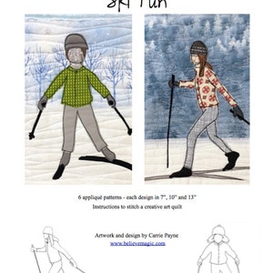 Appliqué Quilt Pattern - Ski Fun - PDF - Etsy