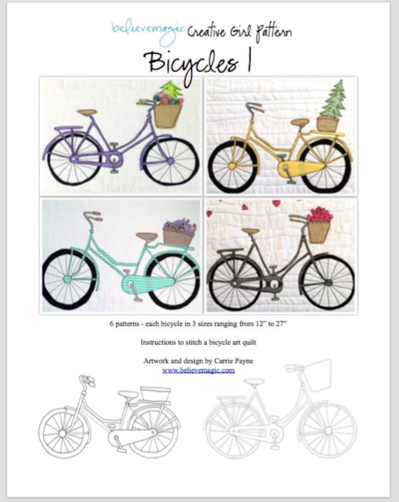 Bicycles Pattern - PDF - Etsy