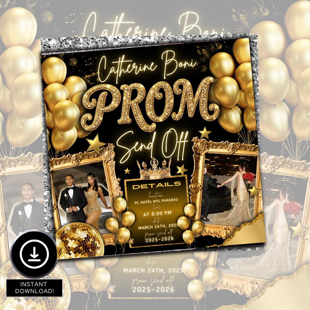 Prom Send off Flyer Canva Editable - Etsy
