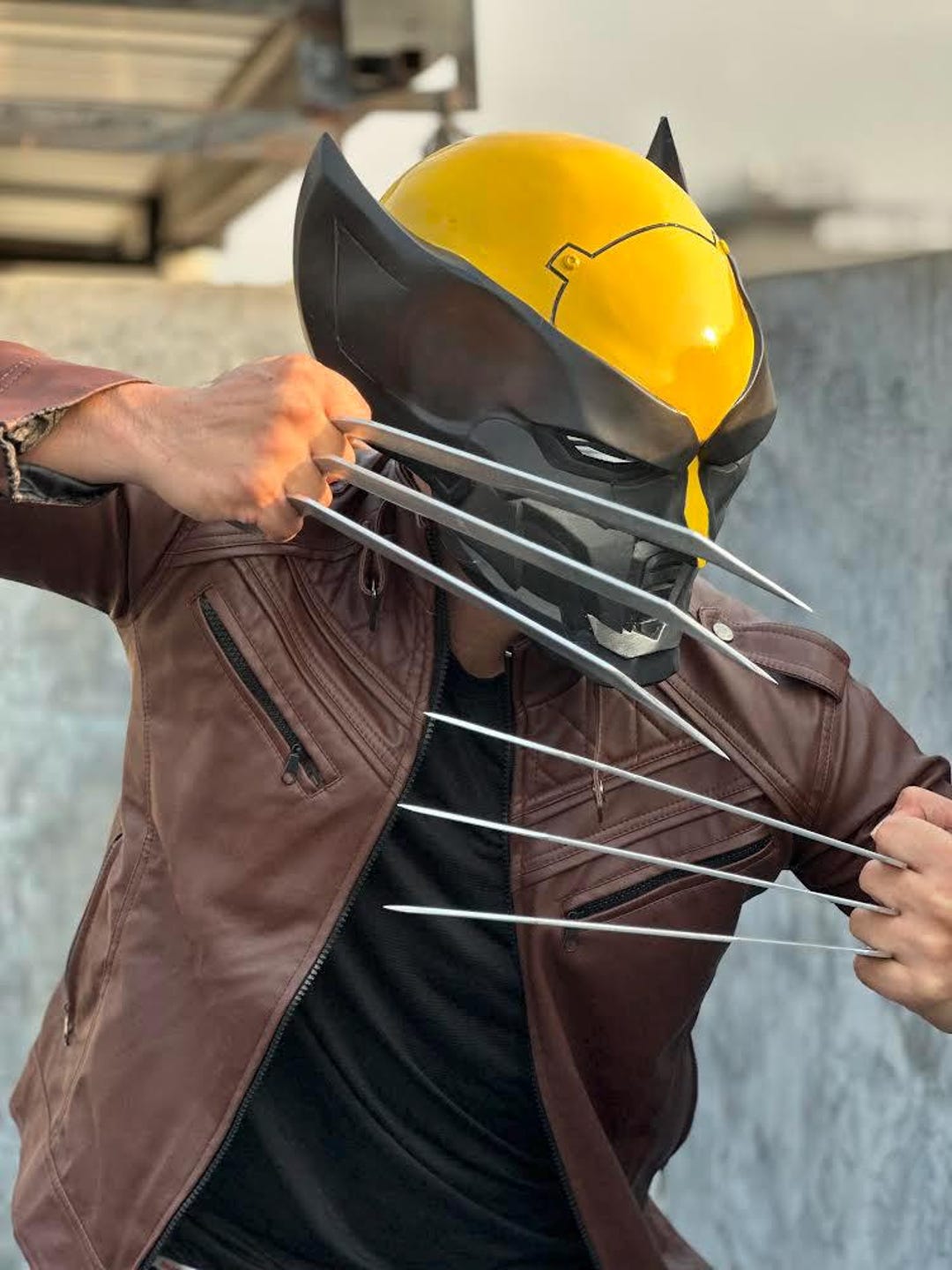 Armored Yellow Mutant Hero Cowl - Professional Resin Mask - Movie ...
