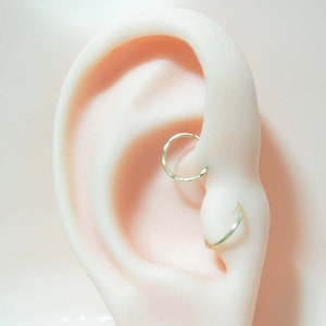 Hammered Gold Filled Tragus Hoop, Tiny Hoop Earring, Septum Ring ...