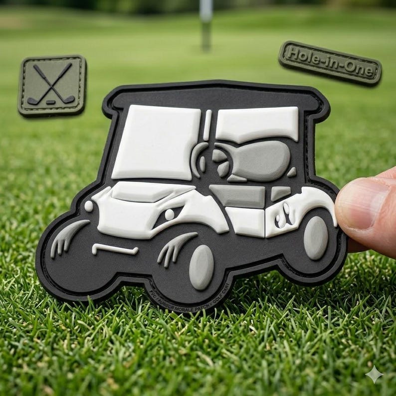 Golf Cart PVC Patch: Funny Sports Morale Badge for Backpack Gear - Etsy