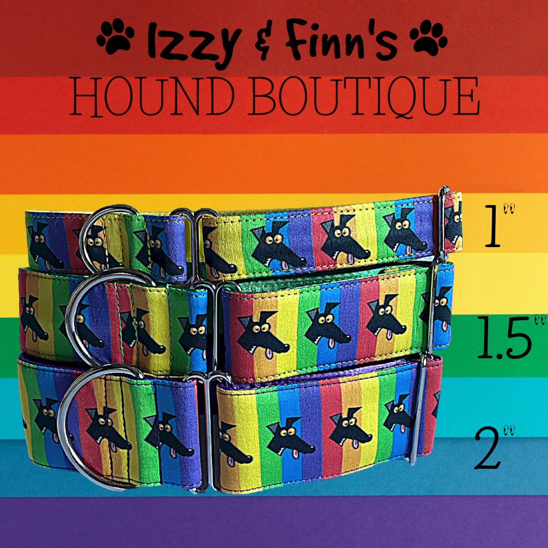 Richard Skipworth Rainbow Derps Sighthound Collar, Whippet, Greyhound ...