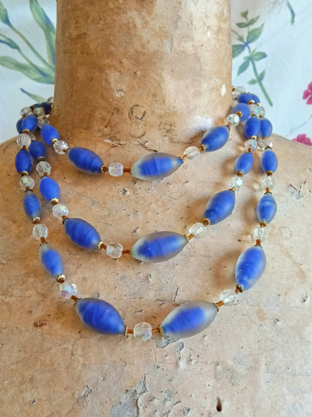 Collana Anni 50 Vetro Di Murano Colore Bluette Made in Italy - Etsy
