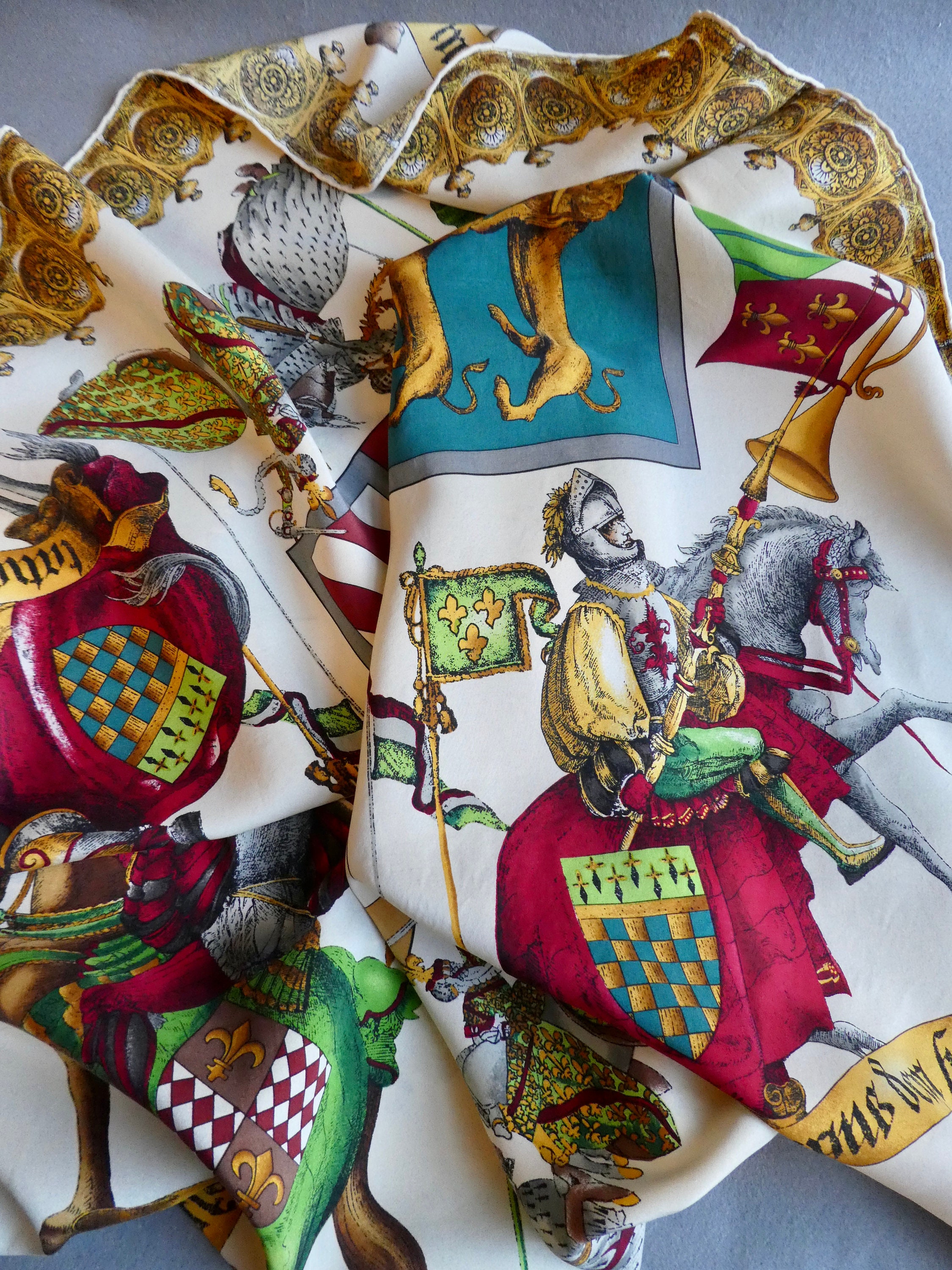 Gothic Heraldic Knights and Shields Patterned Large Square - Etsy