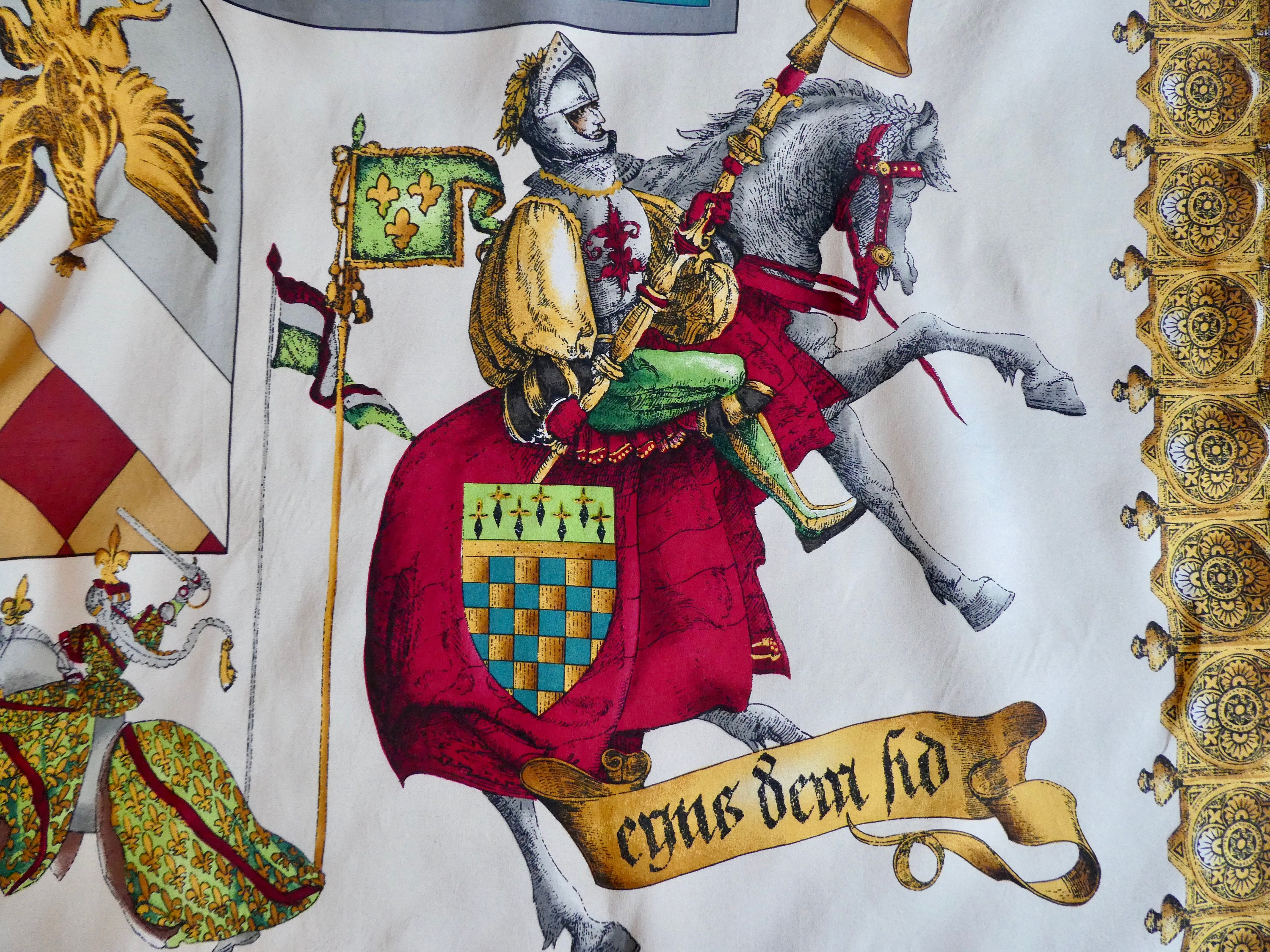 Gothic Heraldic Knights and Shields Patterned Large Square - Etsy