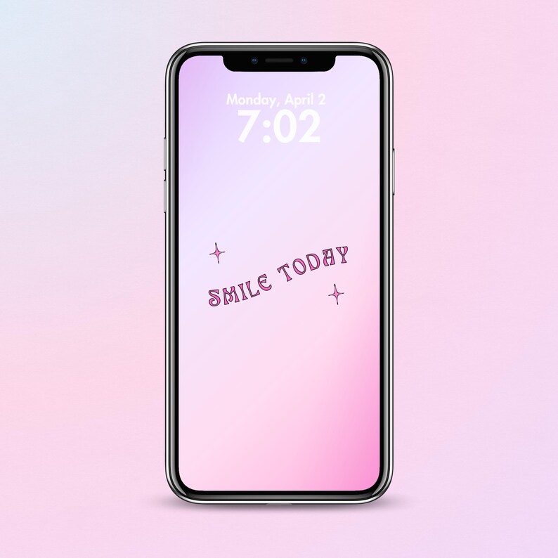 Dreamy Pink Gradient Phone Wallpapers, Motivational Set (digital ...