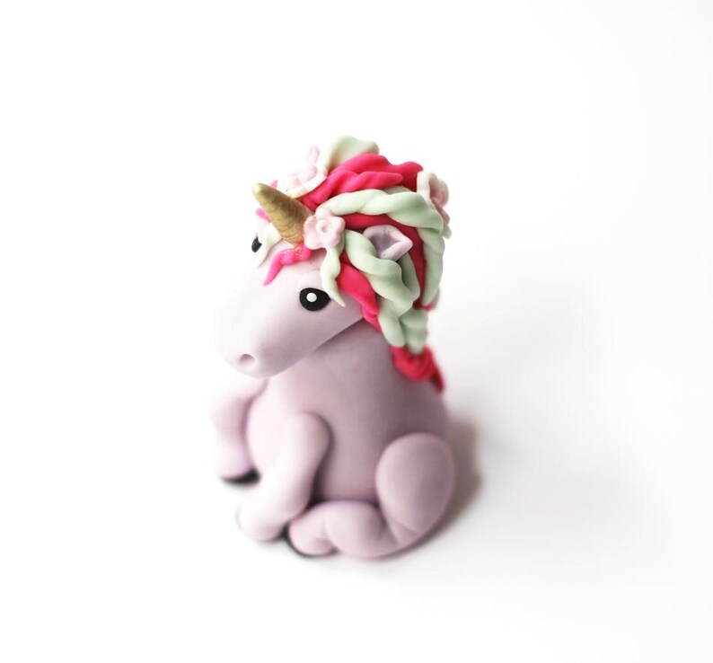 Fondant Unicorn Cake Topper Unicorn Cake Unicorn Cupcake Etsy