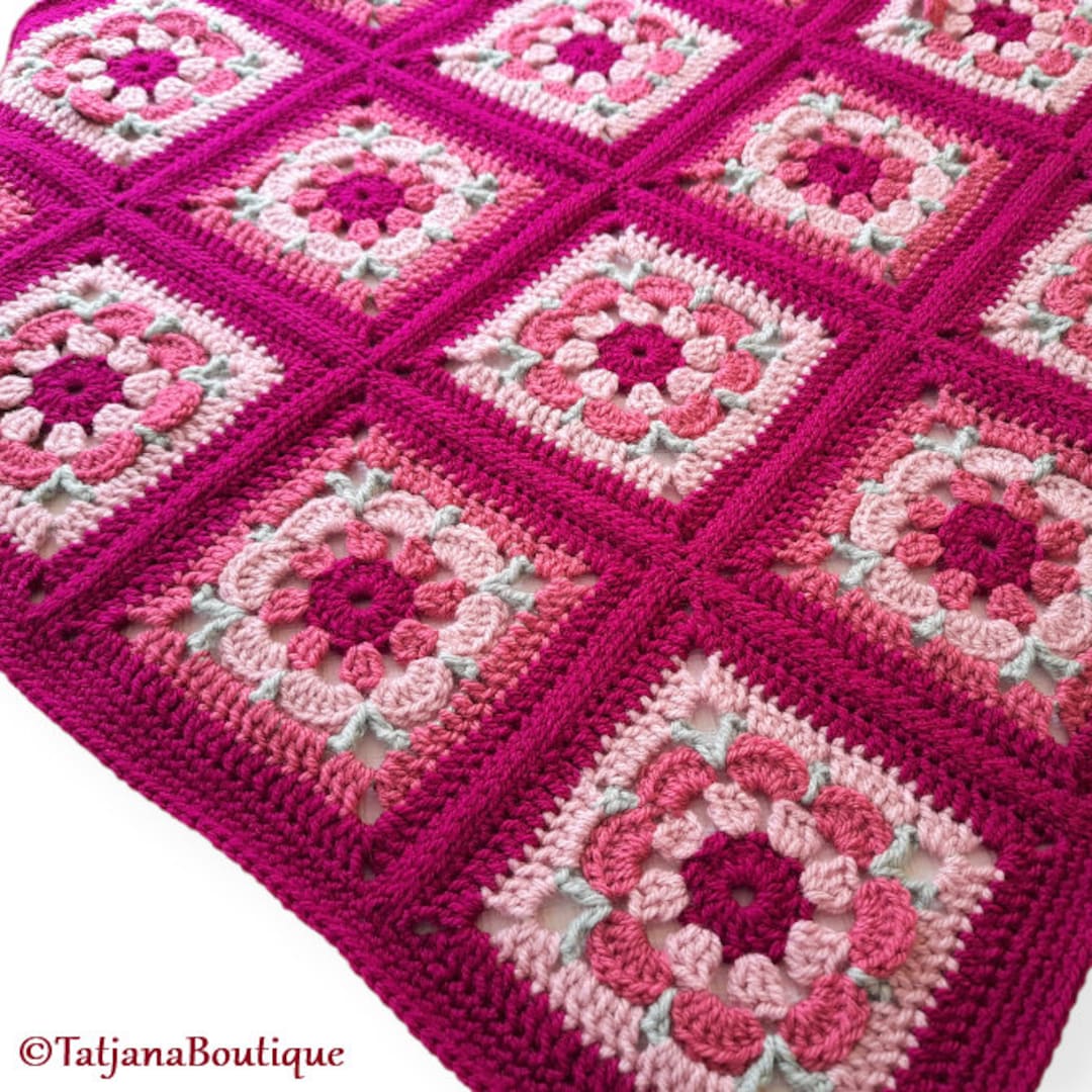 Crochet PATTERN Baby Blanket, Granny Square Baby Blanket Crochet ...