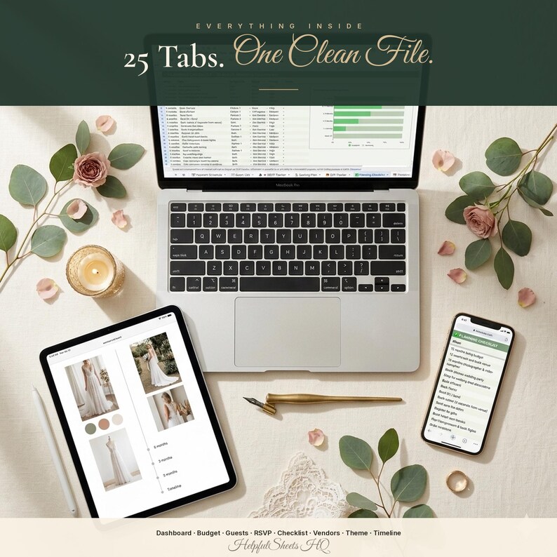 Wedding Planner Spreadsheet | Budget + Workbook Bundle | Sheets - Etsy