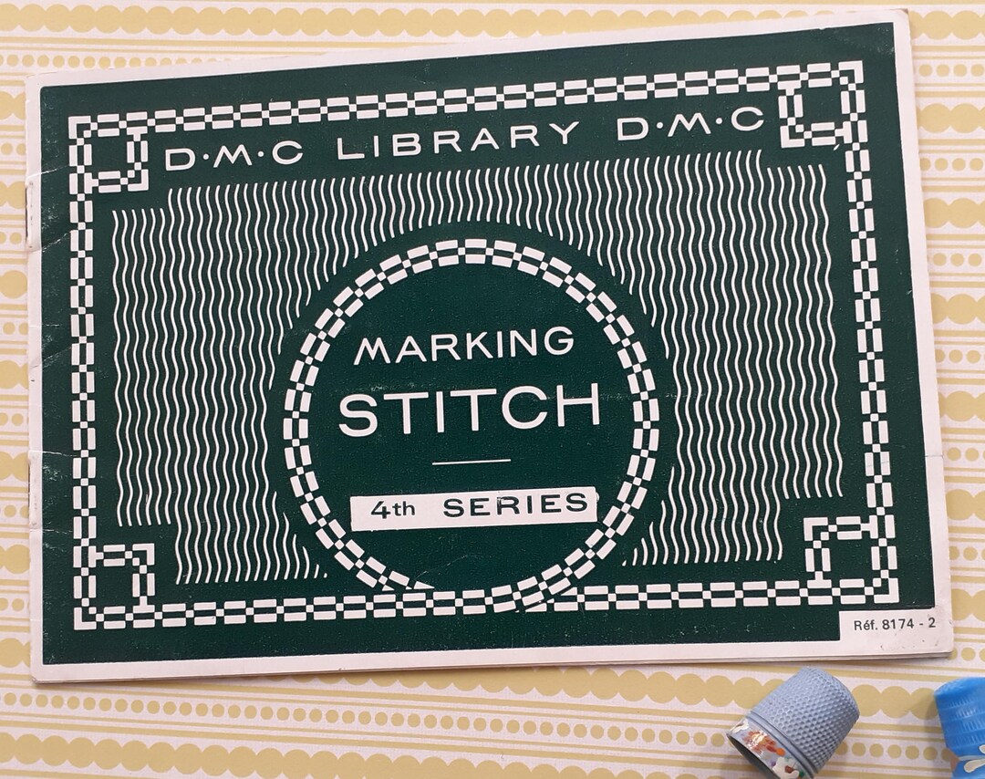 DMC Library, Marking Stitch Ivth Series, Vintage Booklet, 16 Coloured ...