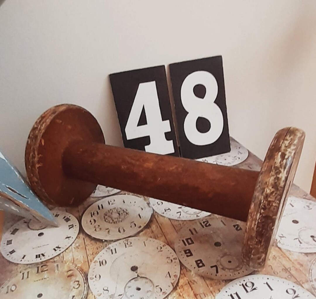 Vintage Wooden Mill Bobbin: Scottish Wool Mill Relic, Wilson Bros ...