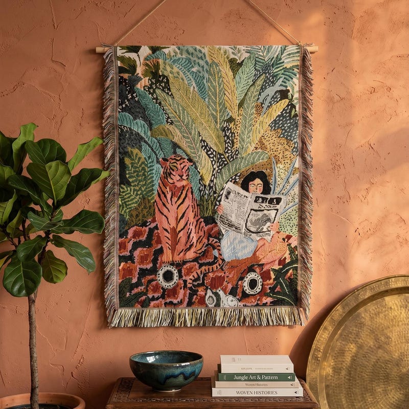 Woven Wall Hanging Tiger - Etsy