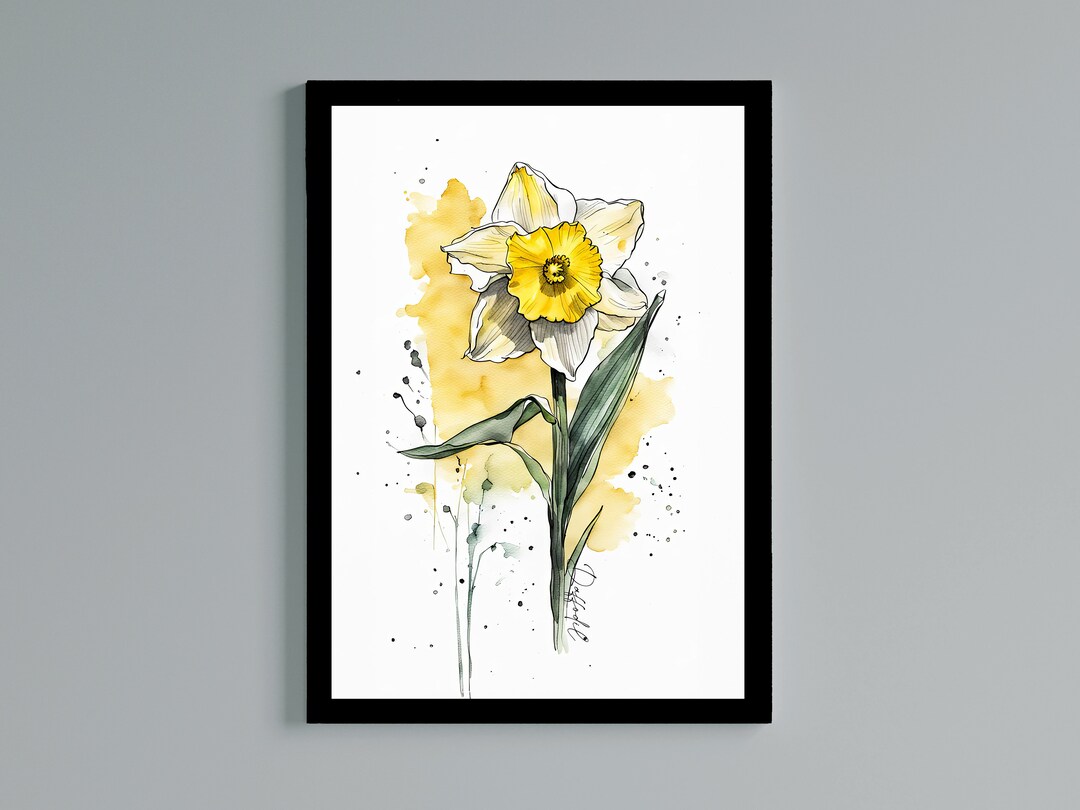 Daffodil March Birth Month Flower, March Birth Month Flower Print ...