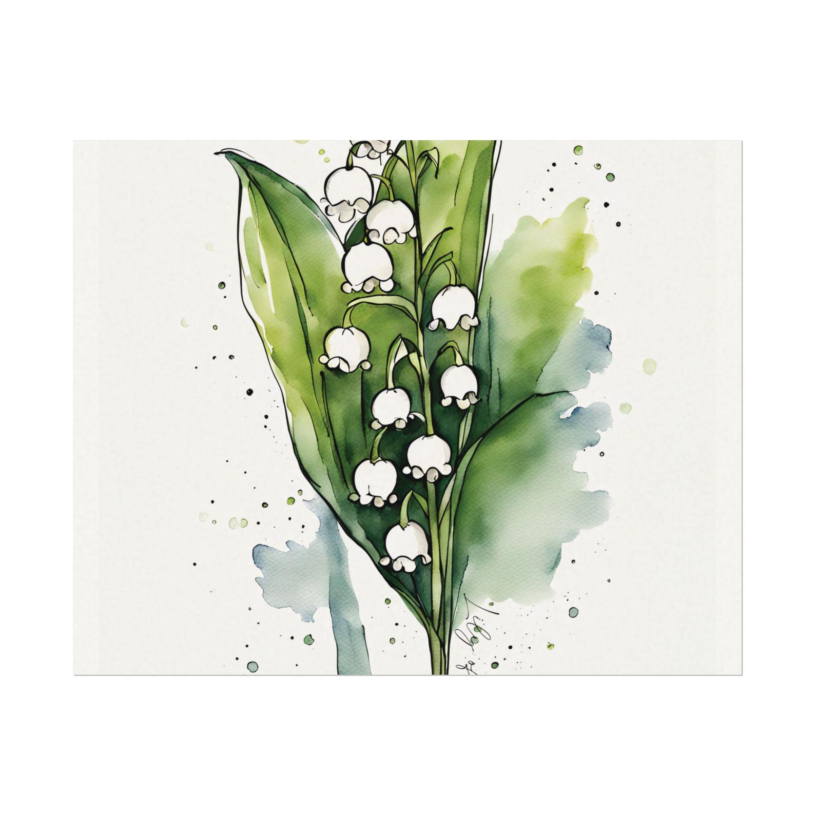 Poster Wall Art, Lily of the Valley May Birthmonth Flower Digital ...