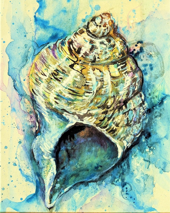 Shell Painting Original Mixed Media - Etsy