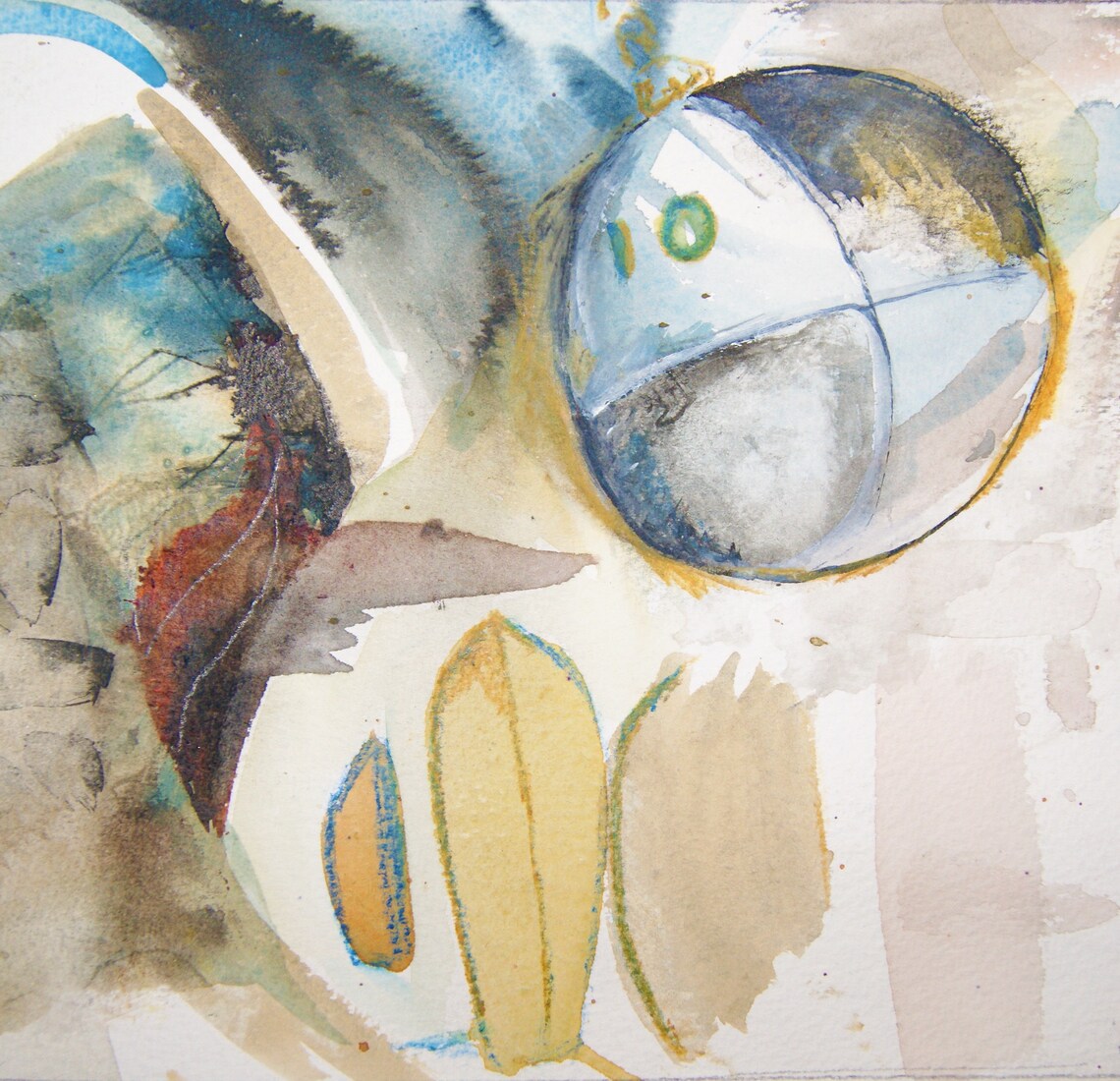 Nautical Abstract Painting Original Watercolor - Etsy