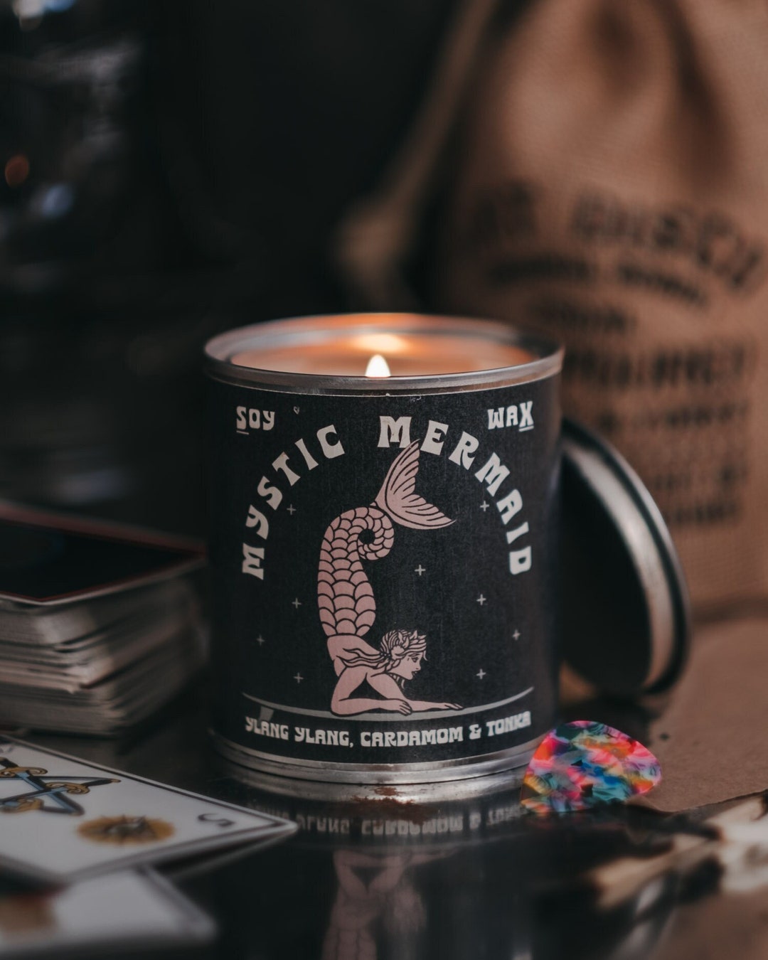 Candela profumata in cera di soia "Mystic Mermaid" realizzata a mano da ...