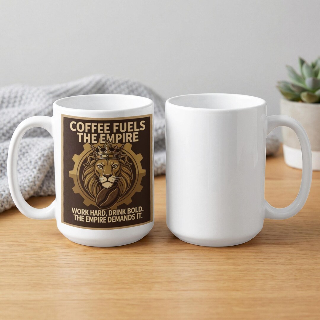 Motivational Lion King Mug - Work Hard, Drink Bold Coffee Cup - Etsy