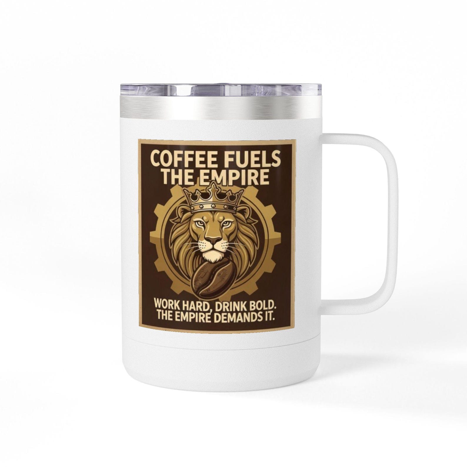 Motivational Lion King Mug - Work Hard, Drink Bold Coffee Cup - Etsy