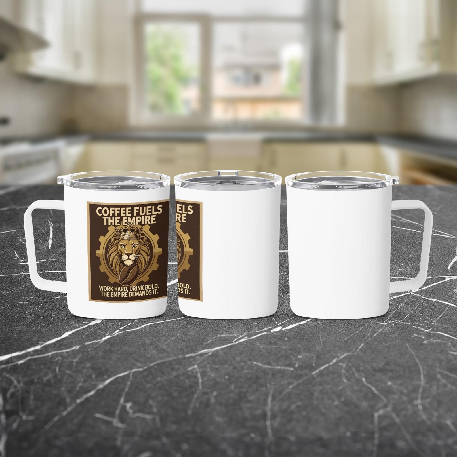 Motivational Lion King Mug - Work Hard, Drink Bold Coffee Cup - Etsy