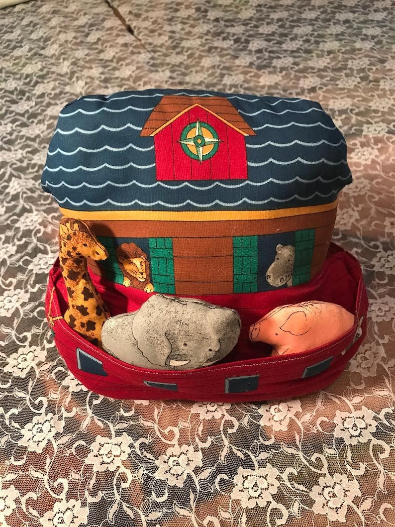Noah Ark With 7 Characters/religious/noahs Ark Plush Toy With 2 Pockets ...