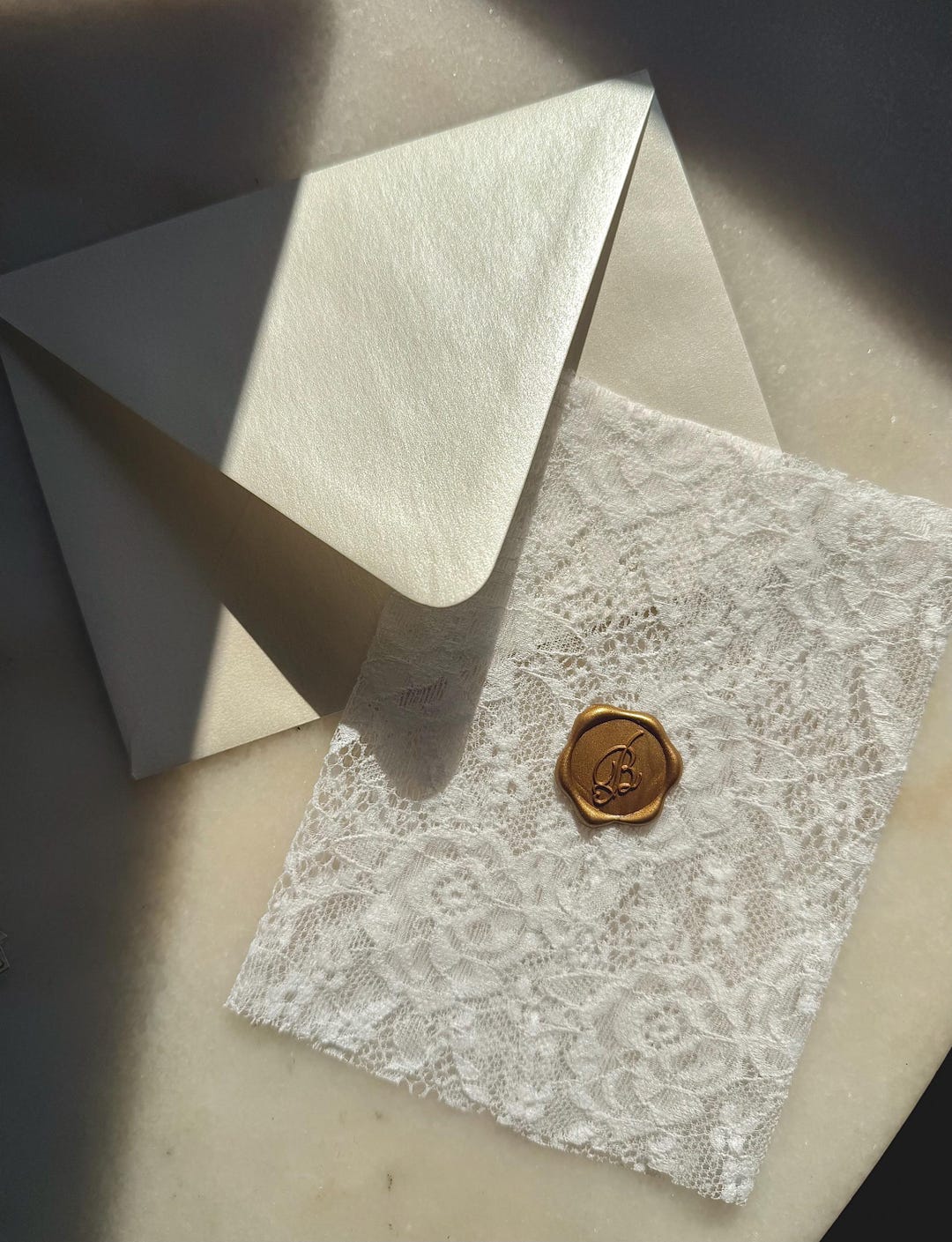 Genuine Lace Gatefold Invitation Jacket - Etsy