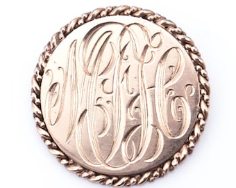 Monogram brooch | Etsy