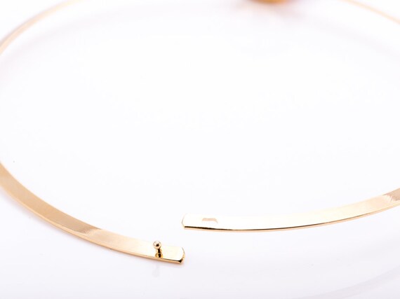 Vintage Loco Foco Amber Lucite Horn Collar Choker Nec… - Gem